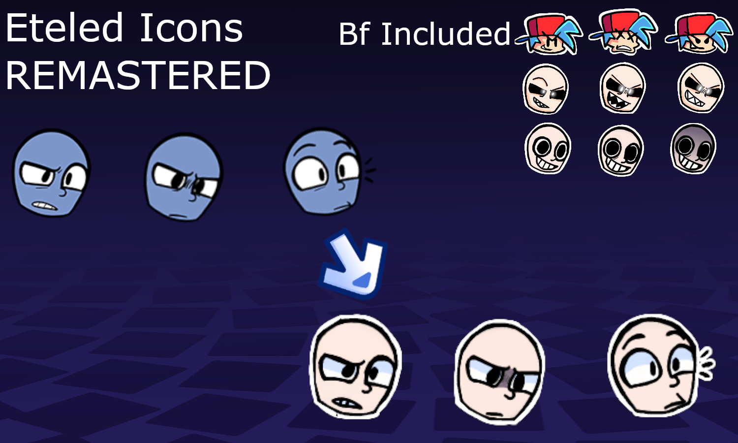Eteled Icons REMASTERED [Friday Night Funkin'] [Mods]