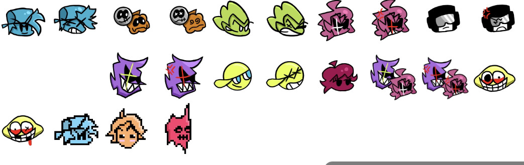 Redrawn Icons Mod for Friday Night Funkin' | FNF Mods