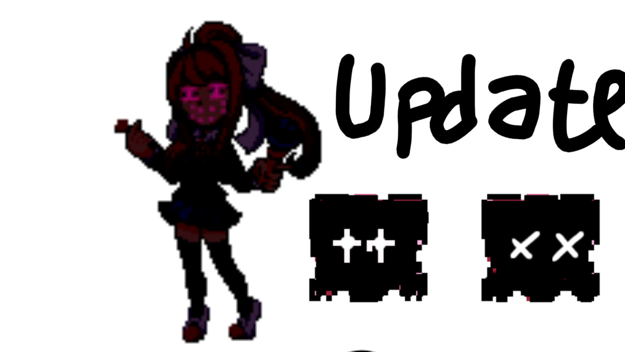 Playable Corrupted Monika Mod for Friday Night Funkin' | FNF Mods