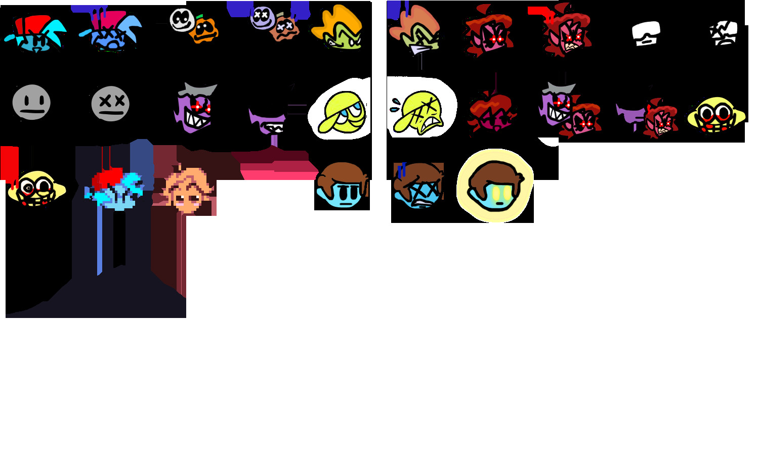 FNF Icons Redrawn (And Mods Icons) [Friday Night Funkin'] [Mods]