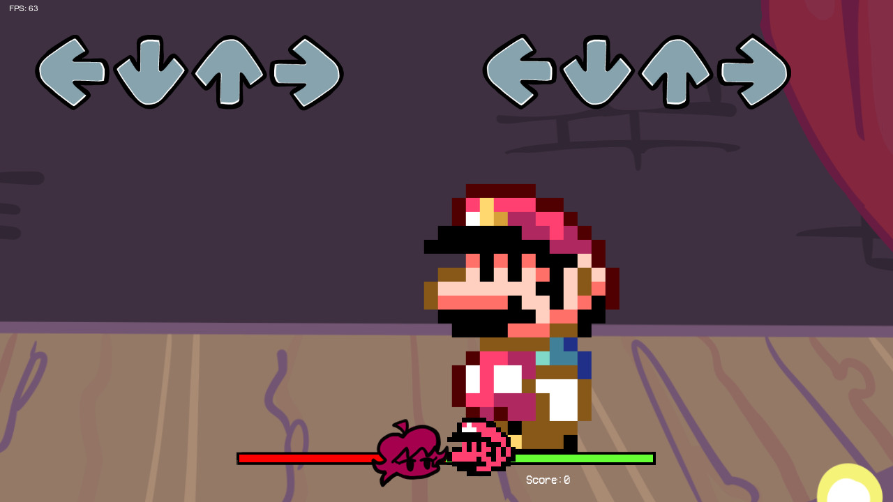 Mario as Bf (Skin) Mod for Friday Night Funkin' | FNF Mods