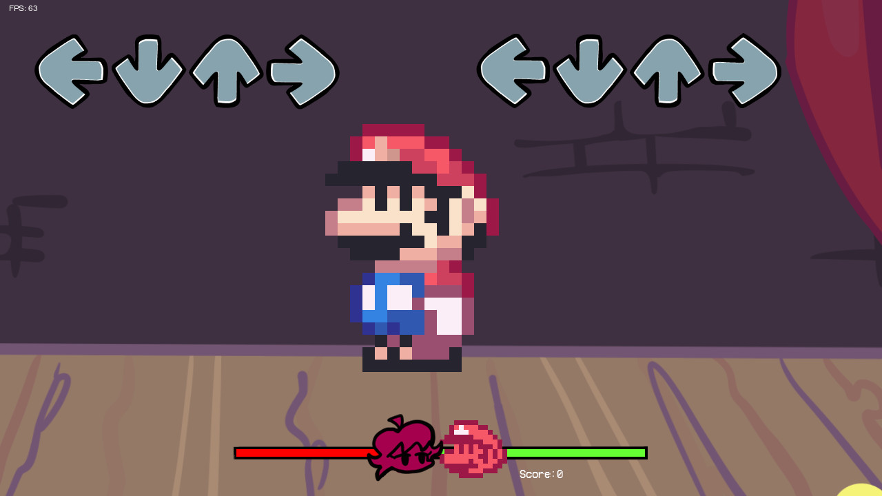 Mario as Bf (Skin) Mod for Friday Night Funkin' | FNF Mods