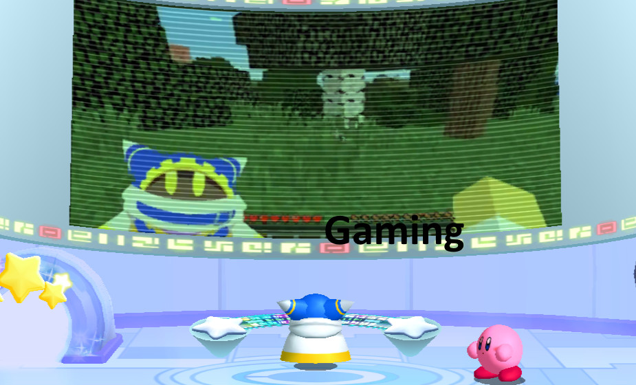 Magolor playing Minecraft on Magolor's screen Mod for Kirby's Return to ...