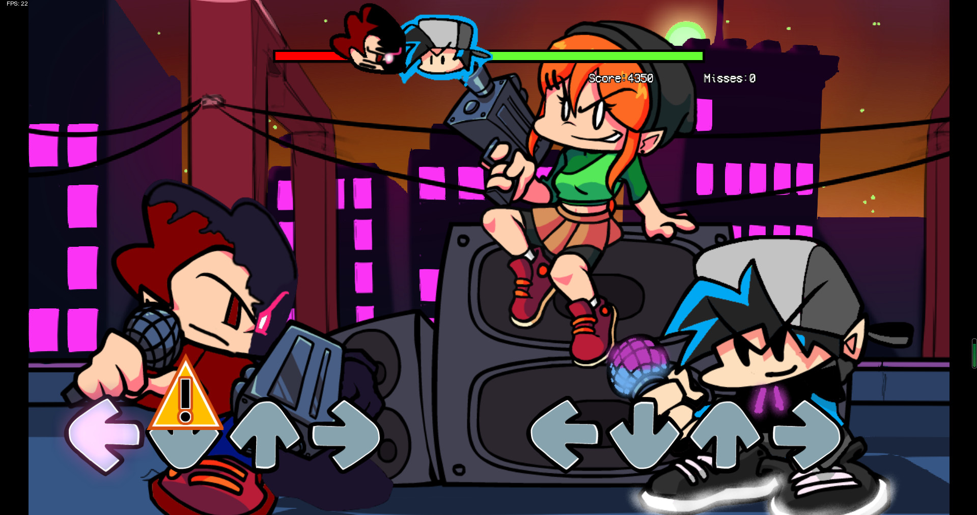 Warning down note [Friday Night Funkin'] [Mods]