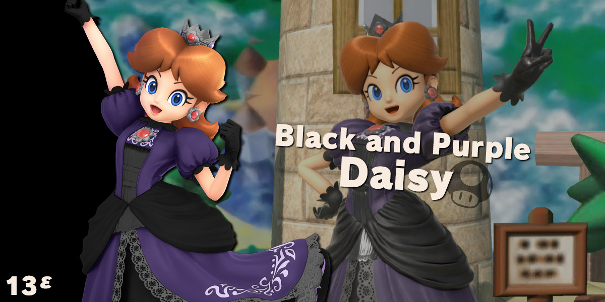 Black and Purple Daisy Mod for Super Smash Bros. Ultimate | SSBU Mods