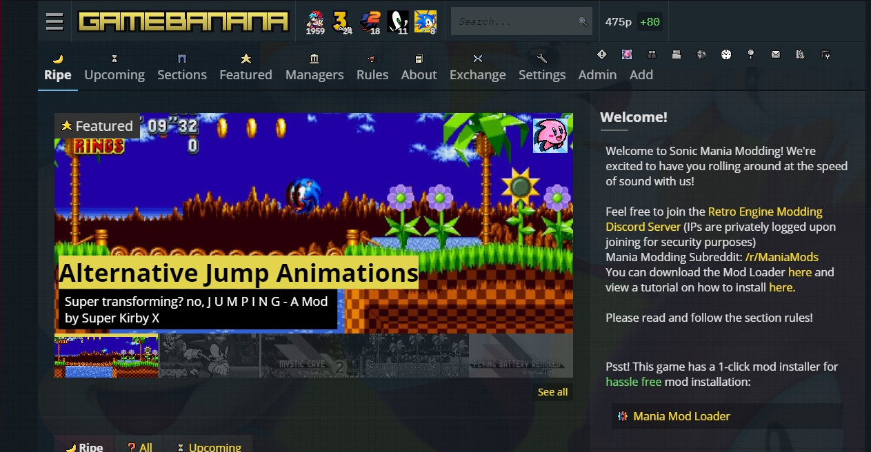Alternative Jump Animations Mod for Sonic Mania | SM Mods