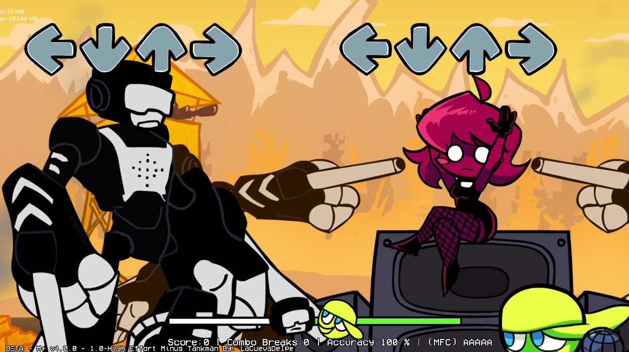 High Effort Minus Tankman FULL WEEK [Friday Night Funkin'] [Mods]