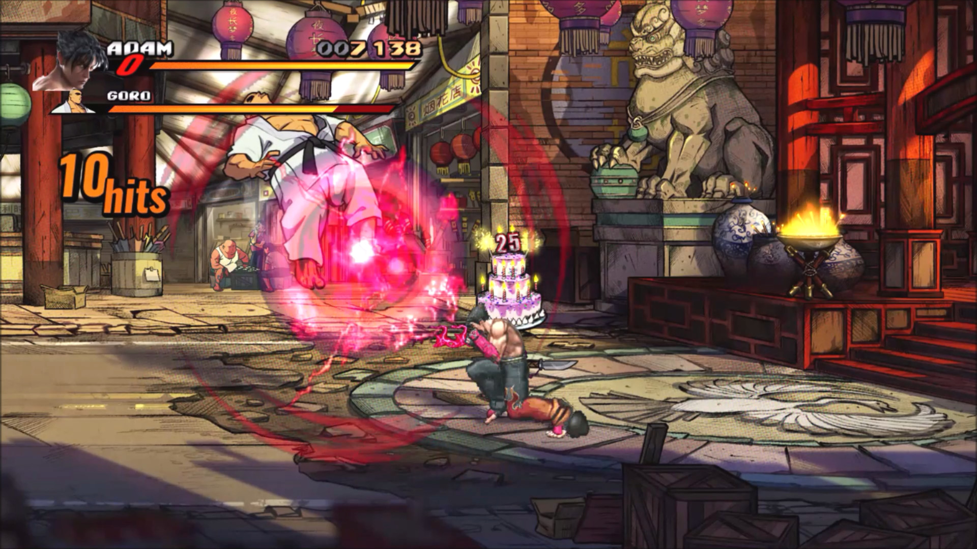 Jin Kazama over SOR4 Adam Mod for Streets of Rage 4 | SOR4 Mods