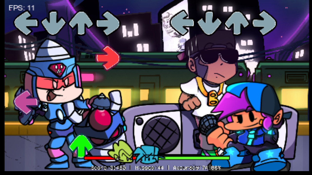 Fnf : Brawl stars Jackie sing Guns [Friday Night Funkin'] [Mods]