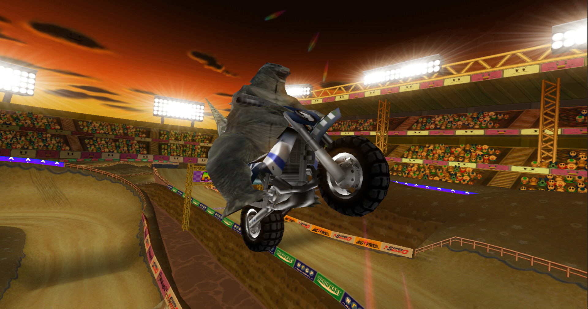 Godzilla over Bowser Mod for Mario Kart Wii | MKWii Mods