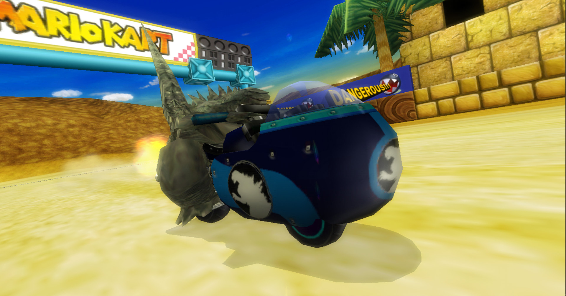 Godzilla over Bowser Mod for Mario Kart Wii | MKWii Mods