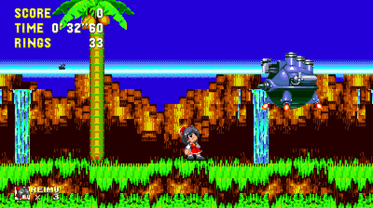 Reimu over Sonic Mod for Sonic 3 A.I.R. | S3AIR Mods