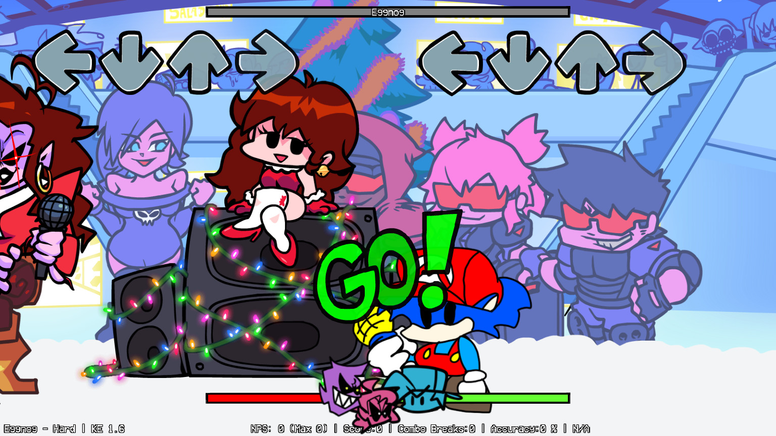 Mario(Me/OC) and Green over BF Mod for Friday Night Funkin' | FNF Mods