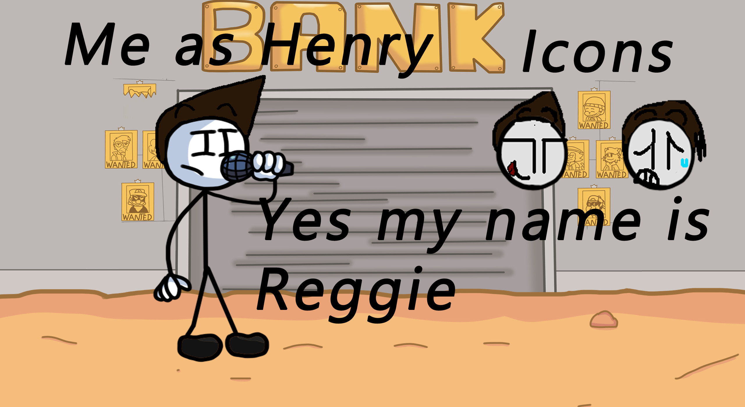 Reggie Stickmin over Henry Stickmin [Friday Night Funkin'] [Mods]