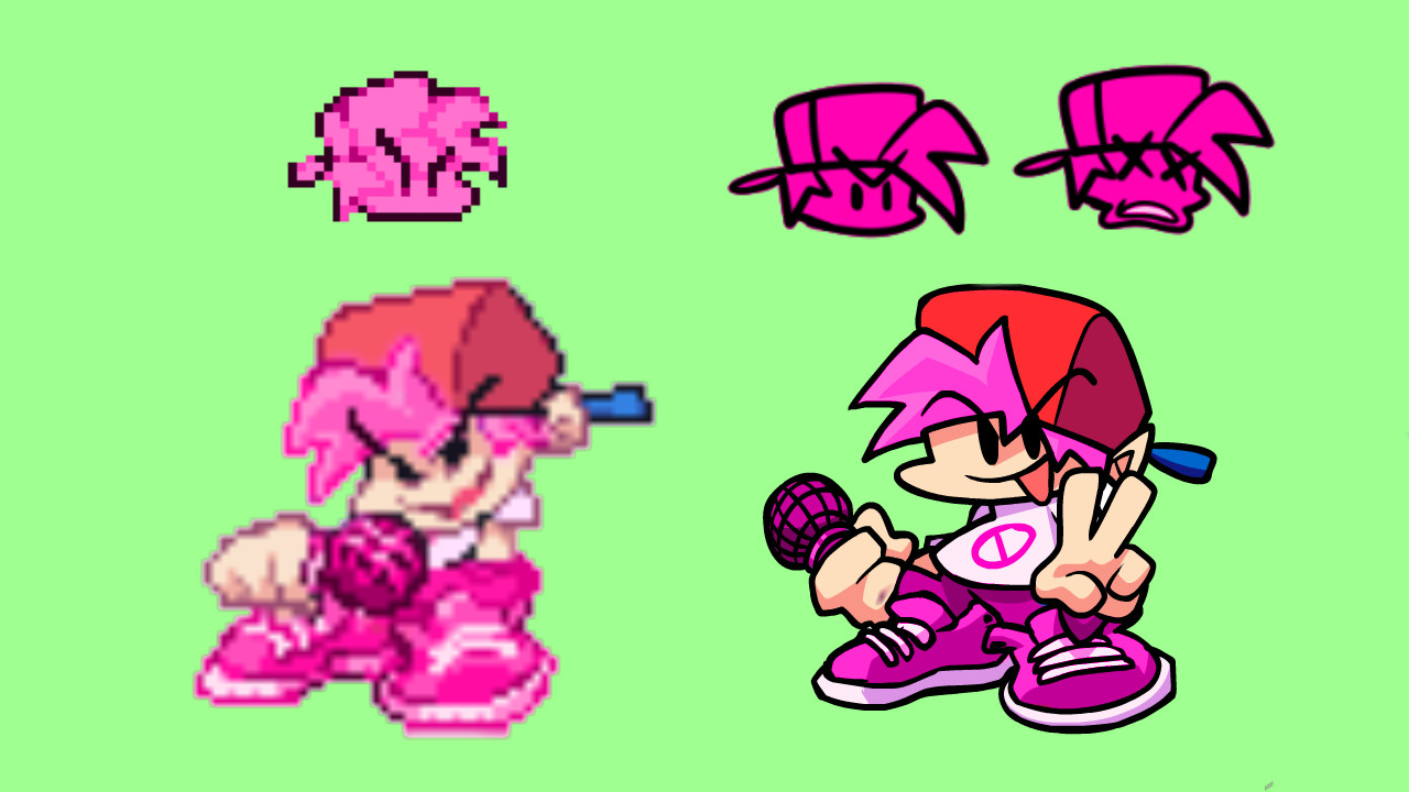 Playable Pink Boyfriend [Friday Night Funkin'] [Mods]