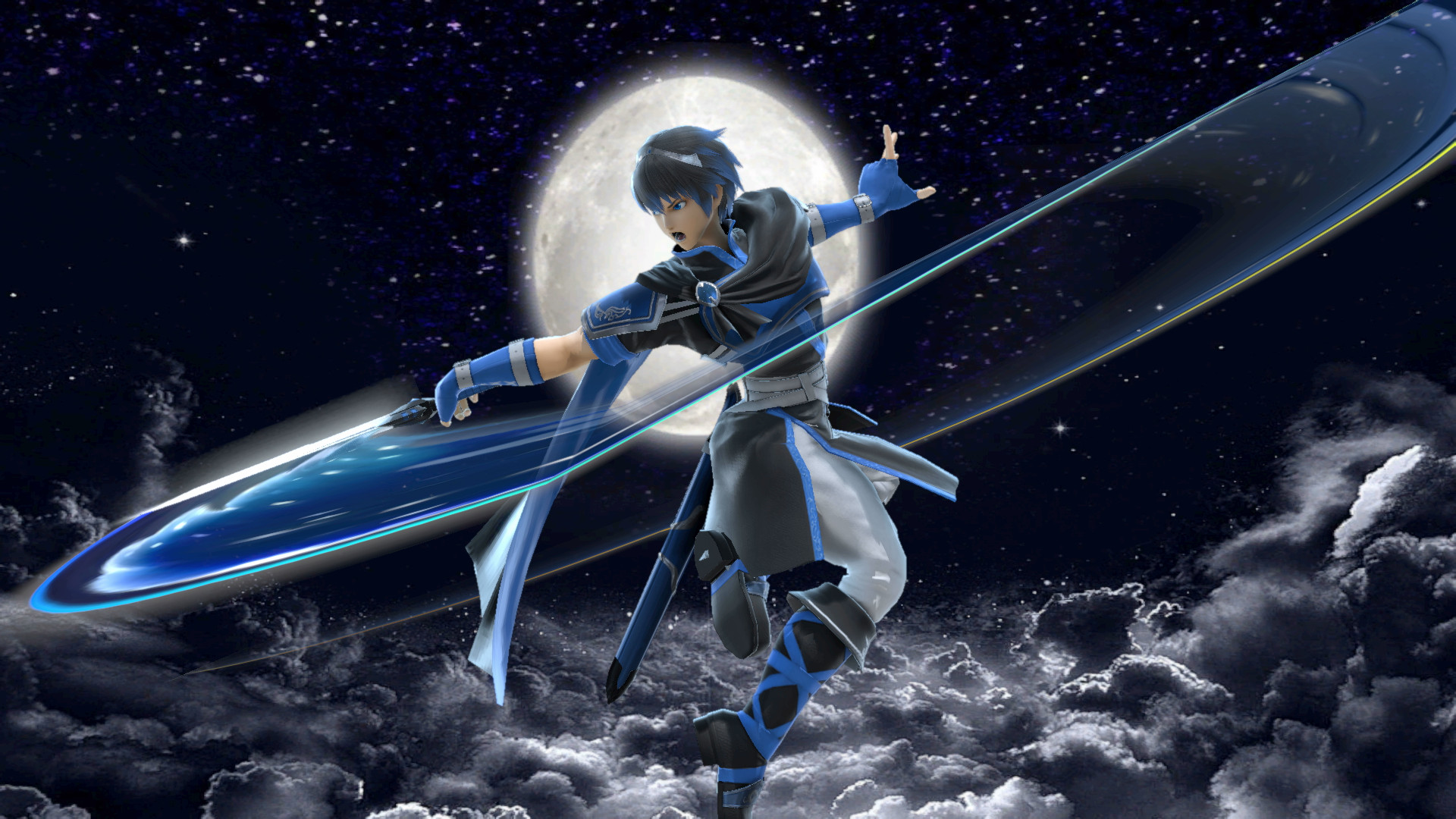 Black and Blue Marth Mod for Super Smash Bros. Ultimate | SSBU Mods
