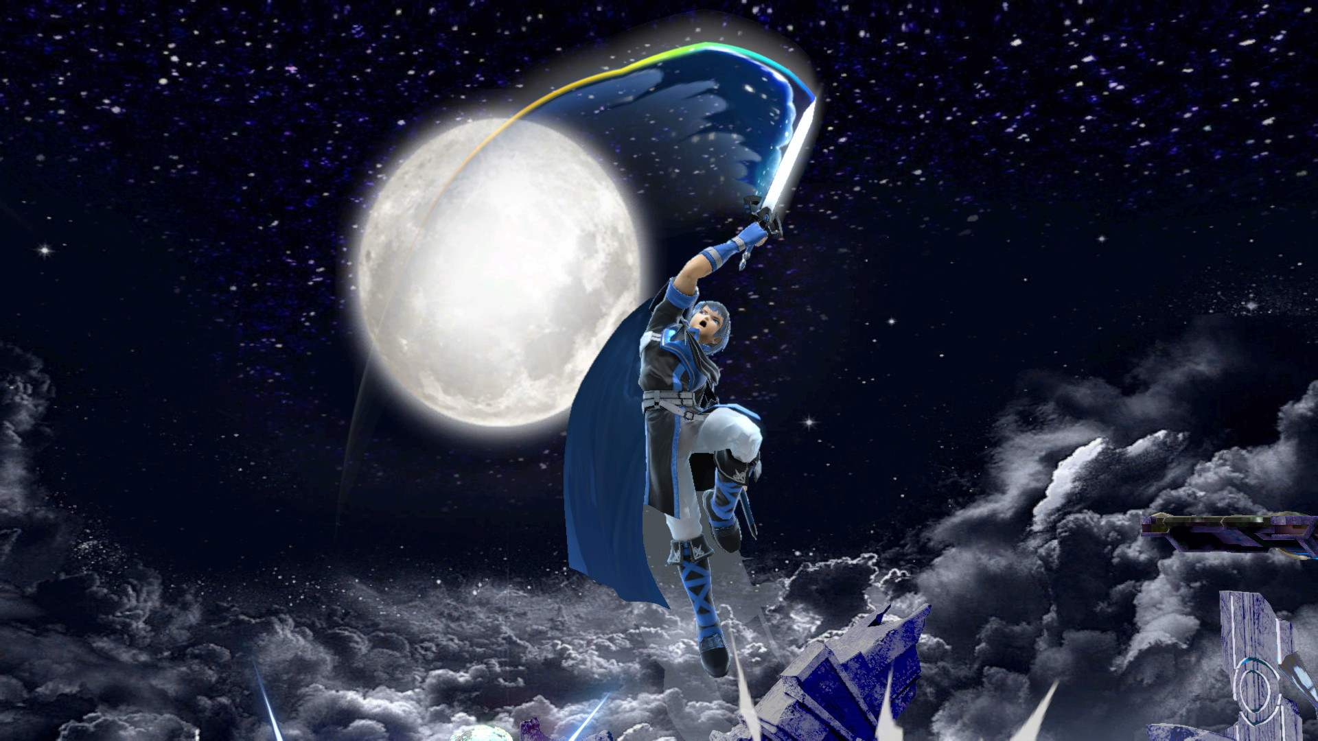 Black and Blue Marth Mod for Super Smash Bros. Ultimate | SSBU Mods