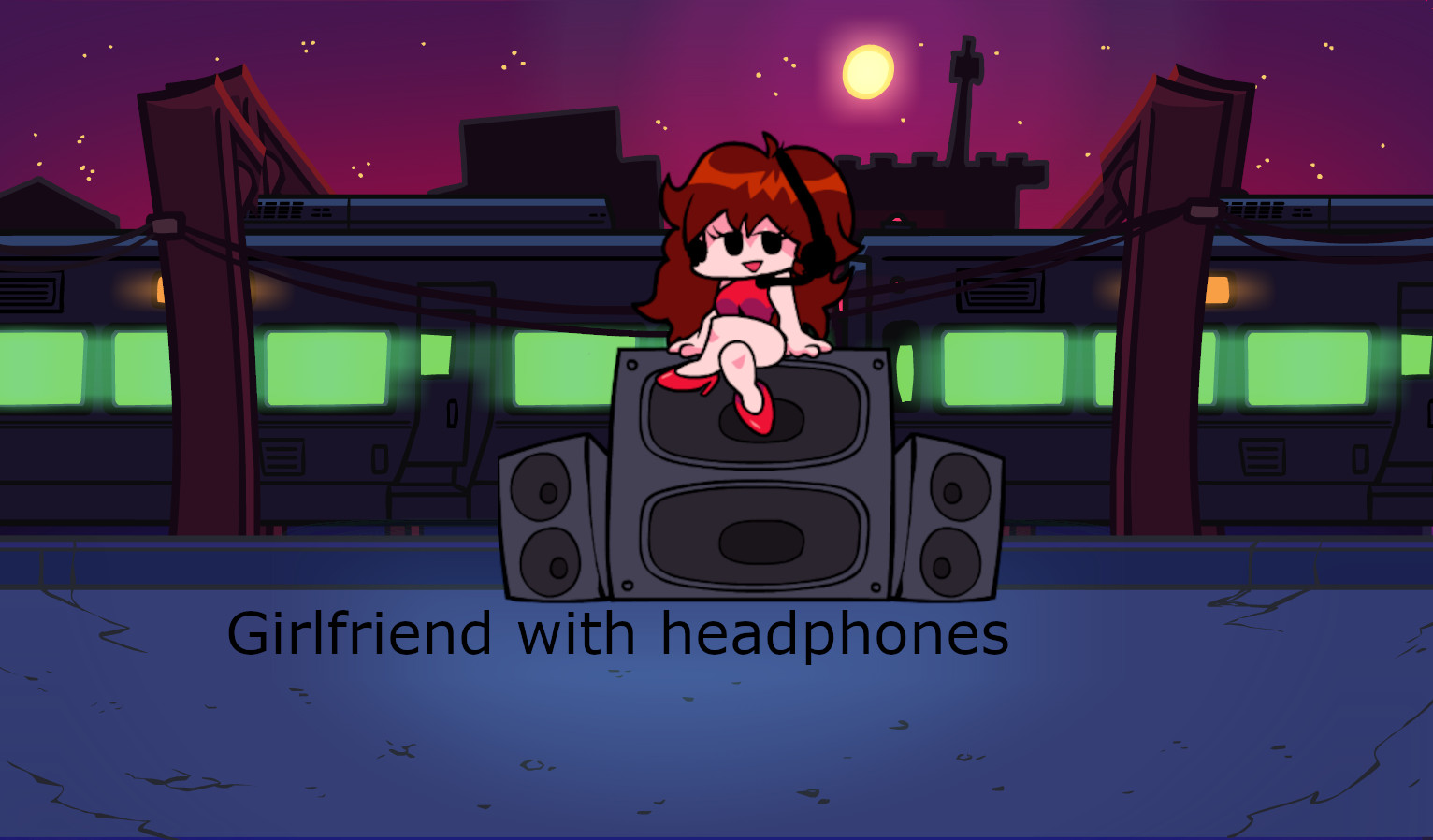 Girlfriend with headphones Mod for Friday Night Funkin' | FNF Mods
