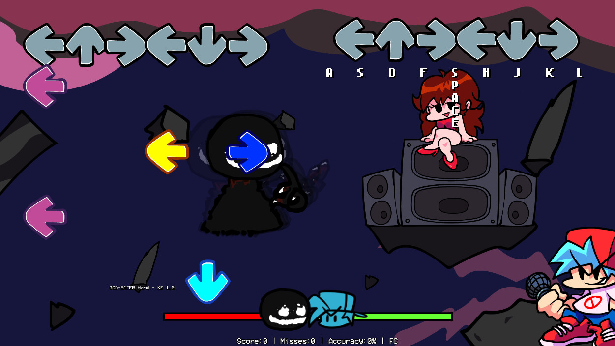 (2.0 UPDATE!!)Onslaught With 6 Keys Mod for Friday Night Funkin' | FNF Mods