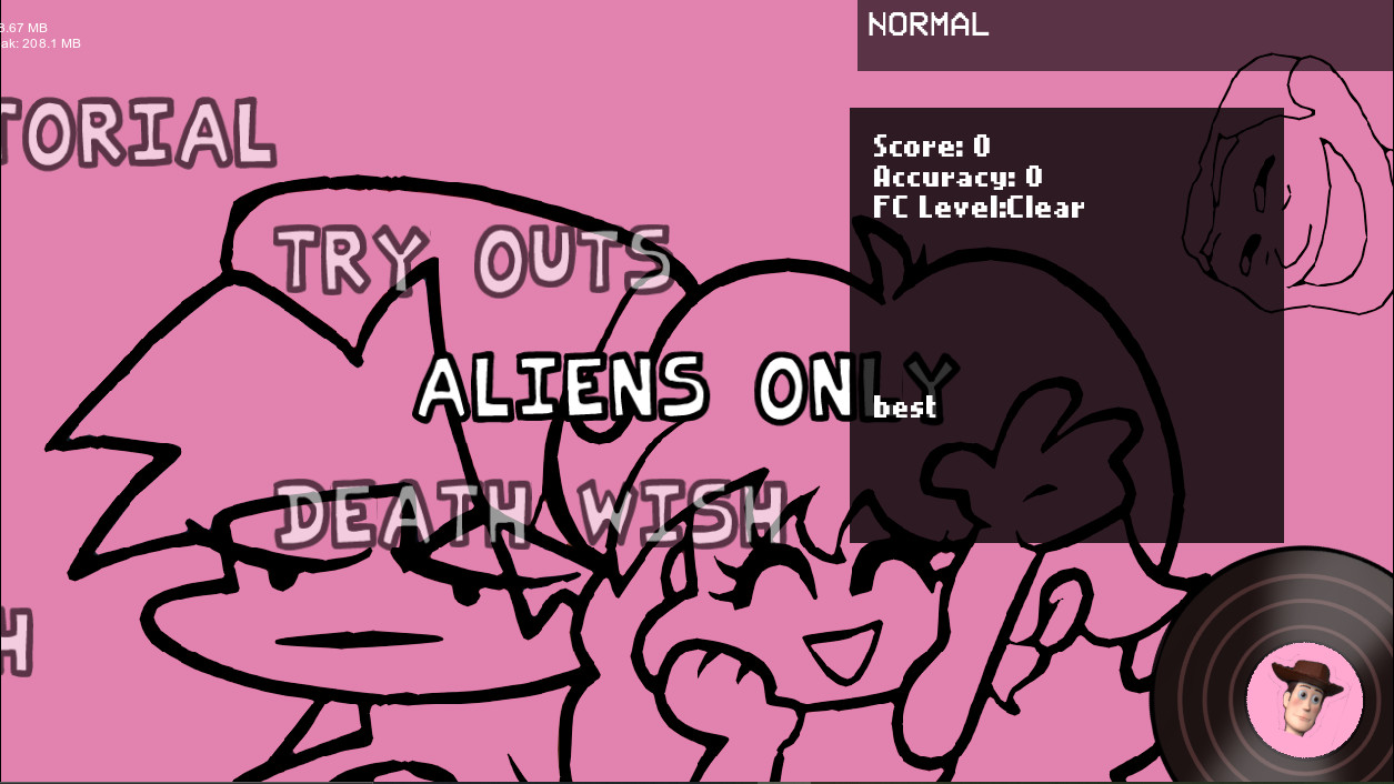 Fnf Alien Woody RAMPAGE Mod for Friday Night Funkin' | FNF Mods