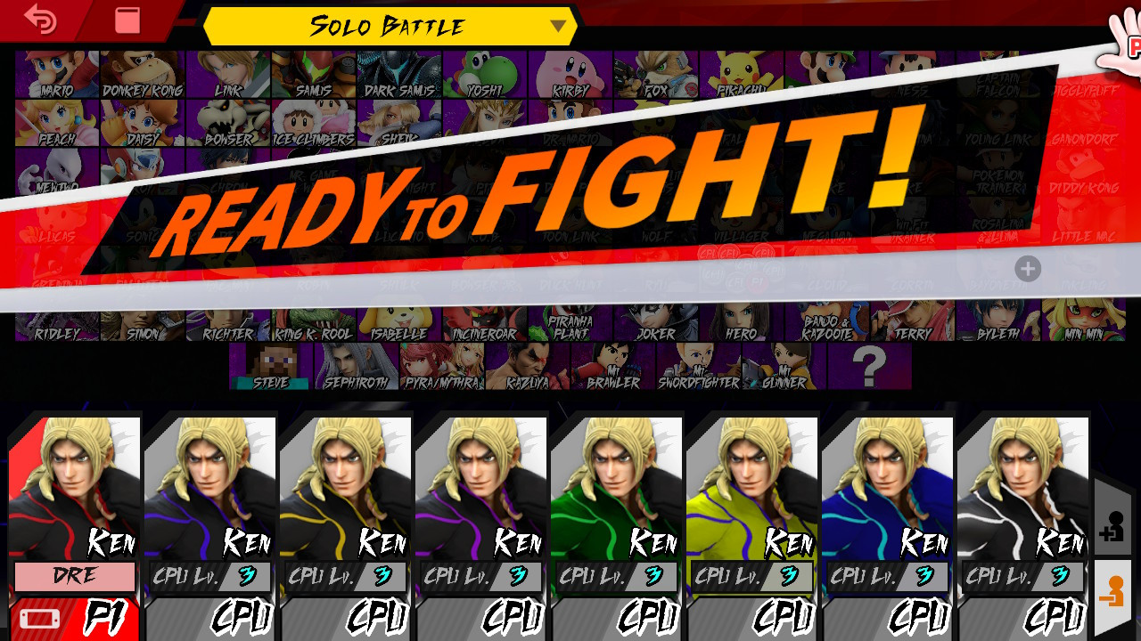 SFV Ken Alts UI Mod for Super Smash Bros. Ultimate | SSBU Mods