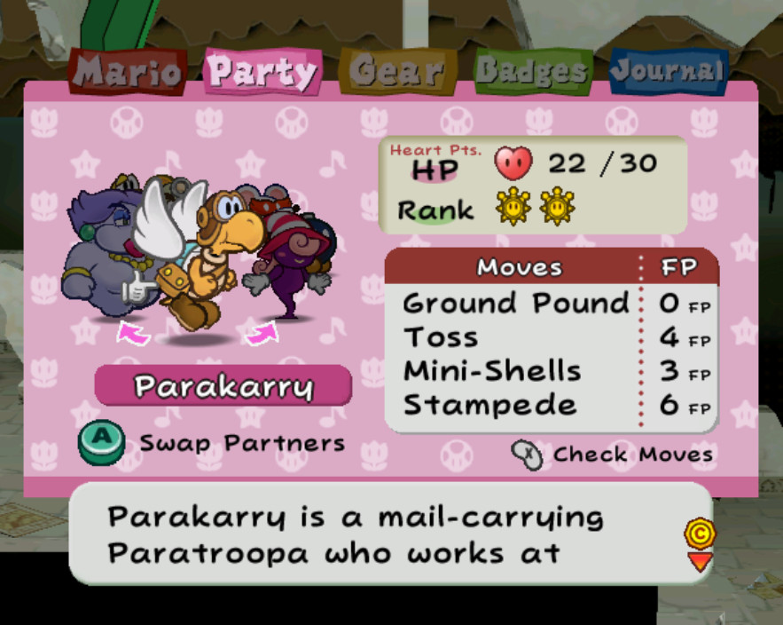 Partner Mod: Parakarry over Mini-Yoshi Mod for Paper Mario: The ...