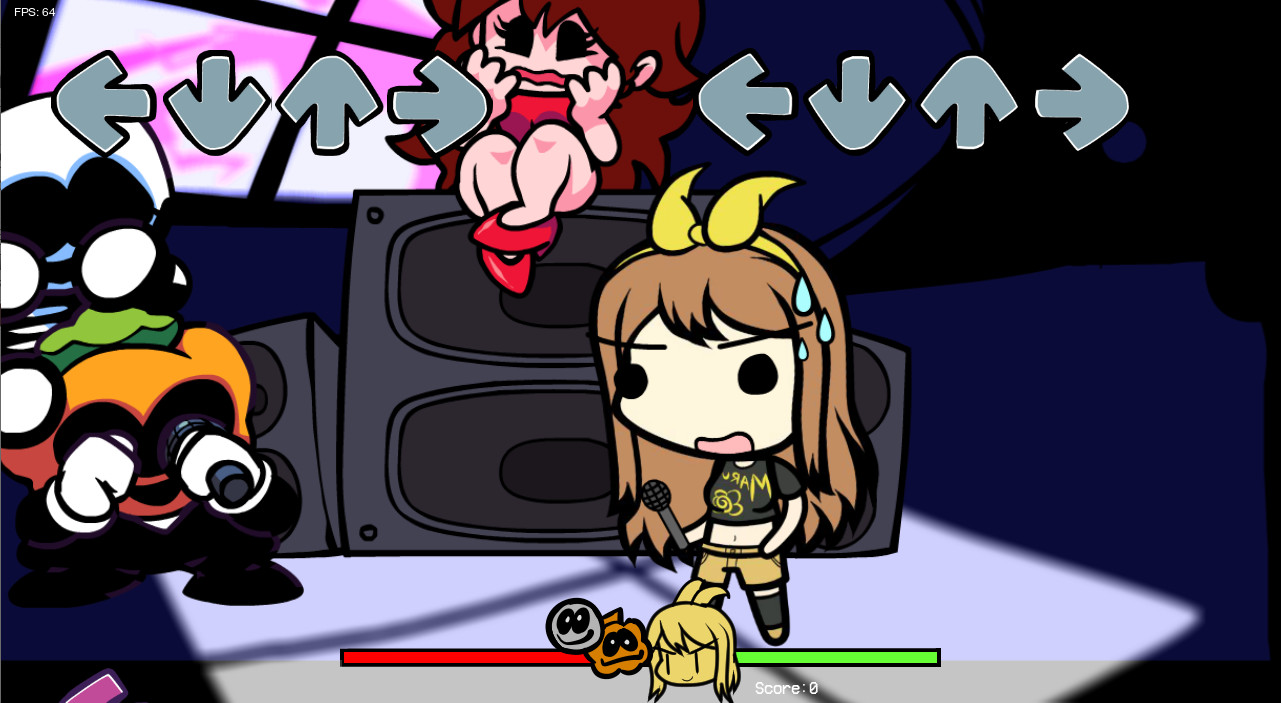 Walfas Hanamaru over BF [Friday Night Funkin'] [Mods]