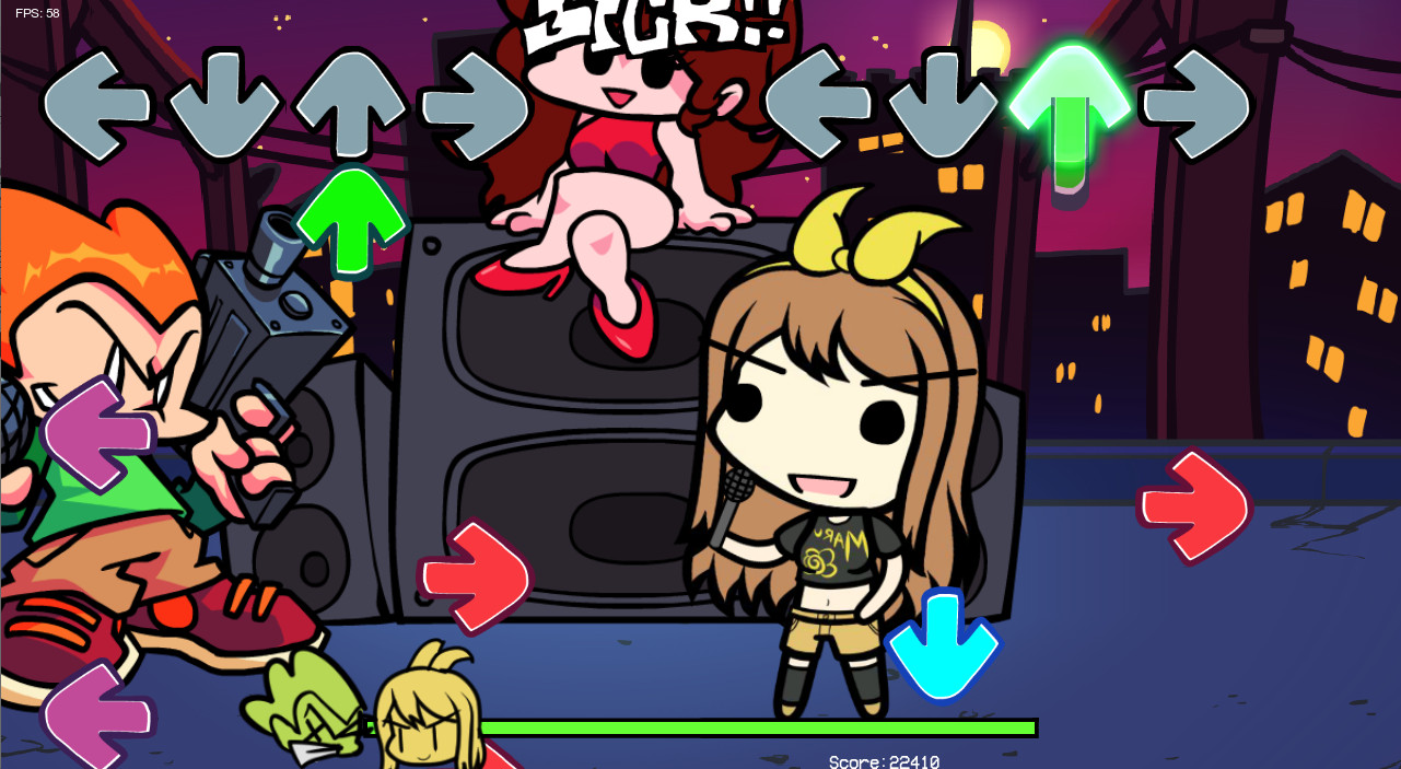 Walfas Hanamaru over BF [Friday Night Funkin'] [Mods]