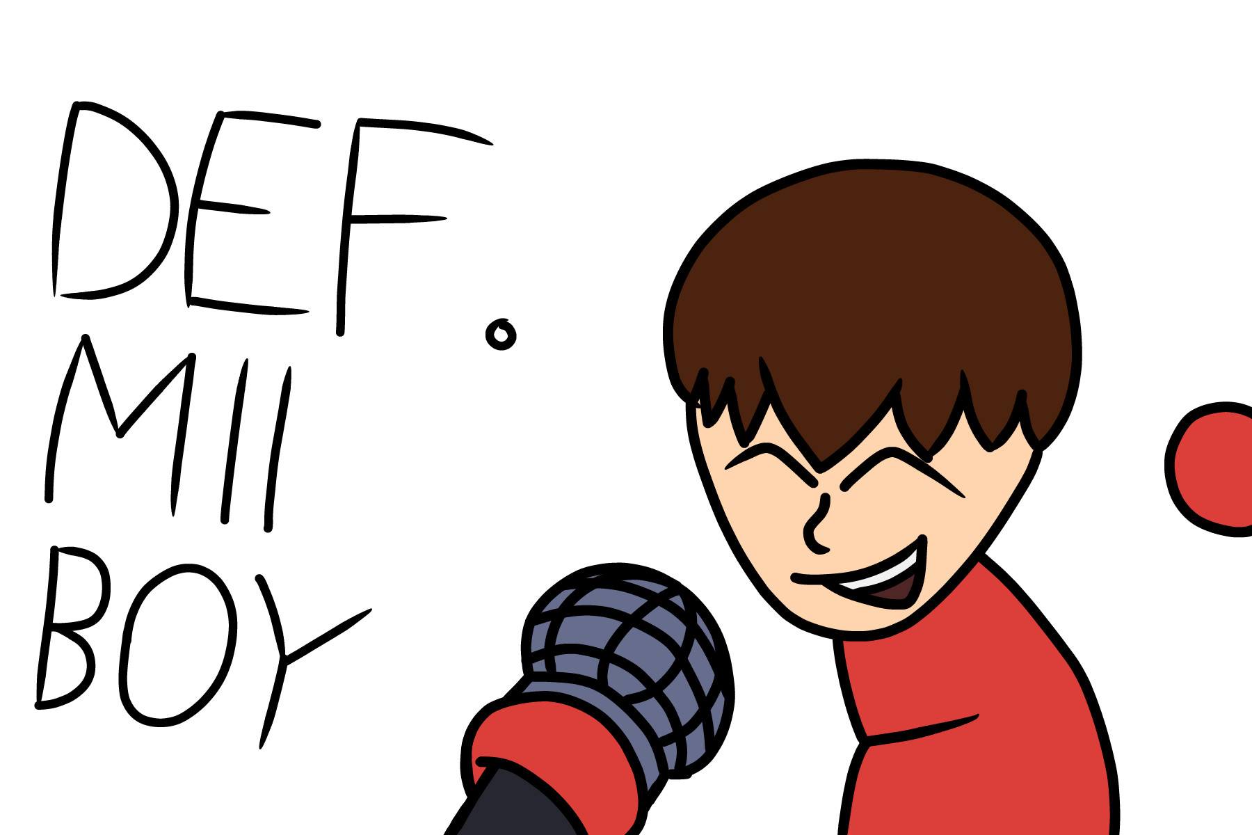 Default Mii (Boy) over Boyfriend! Mod for Friday Night Funkin' | FNF Mods