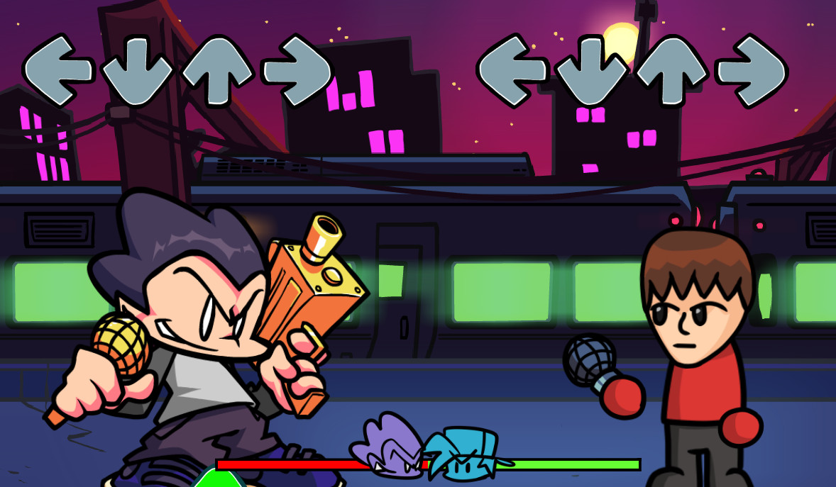 Default Mii (Boy) over Boyfriend! Mod for Friday Night Funkin' | FNF Mods