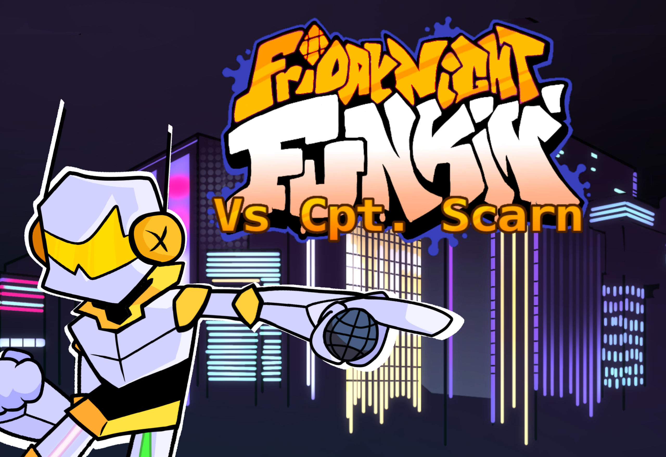 CyberFunk (Vs Scarn) Mod for Friday Night Funkin' | FNF Mods