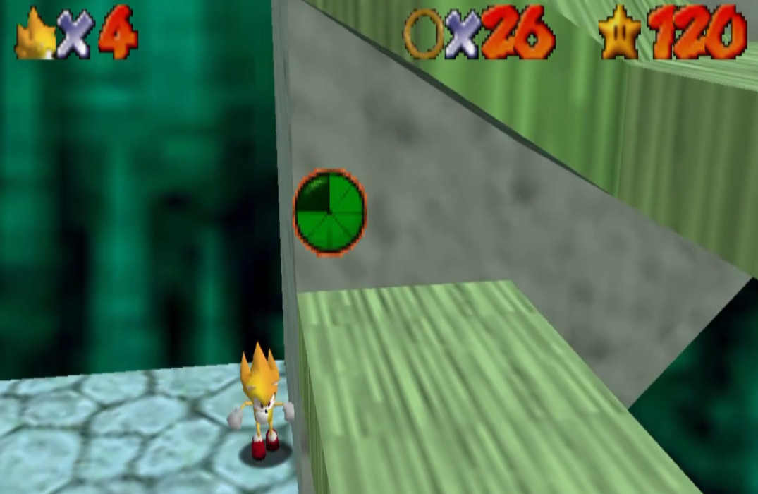 Gold Sonic Master 64 Mod for Super Mario 64 | SM64 Mods