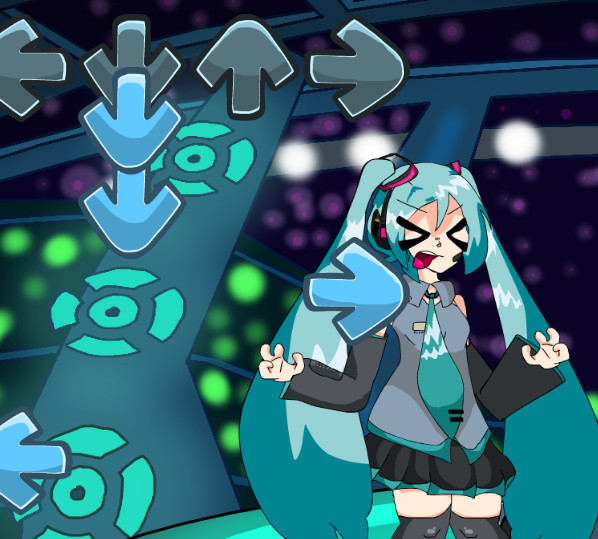 FNF Miku Mod but in HD! (OUTDATED) Mod for Friday Night Funkin' | FNF Mods
