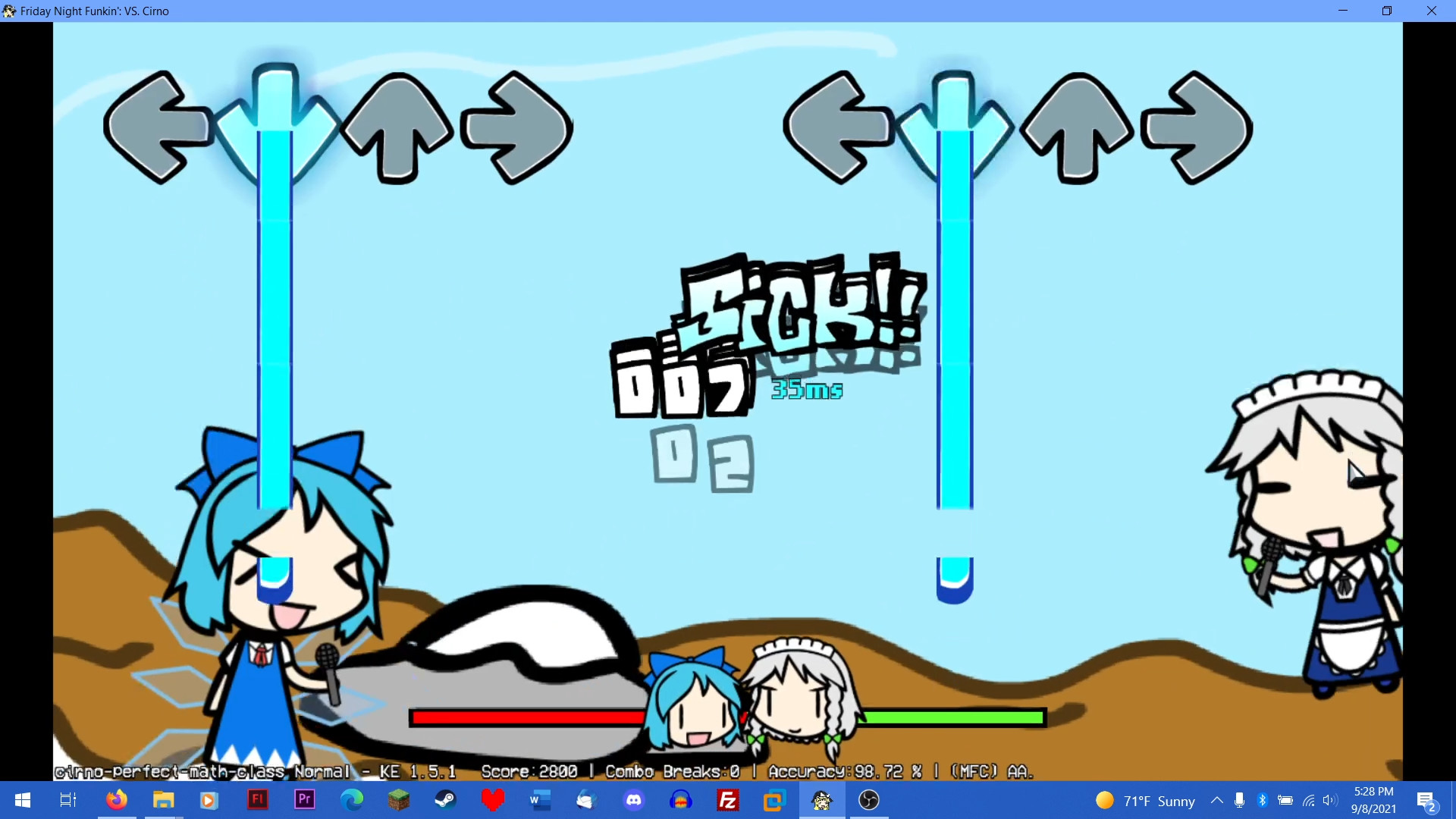 FNF Walfas - VS. CIRNO Mod for Friday Night Funkin' | FNF Mods