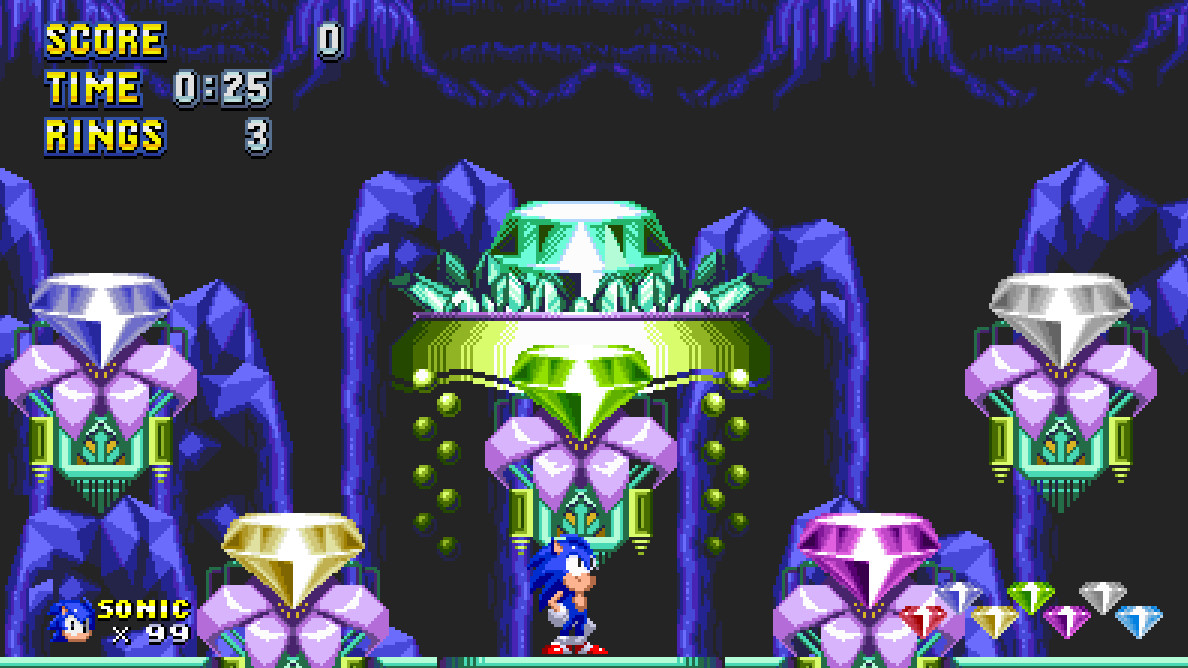 Mania Styled Chaos & Super Emeralds [Sonic 3 A.I.R.] [Mods]