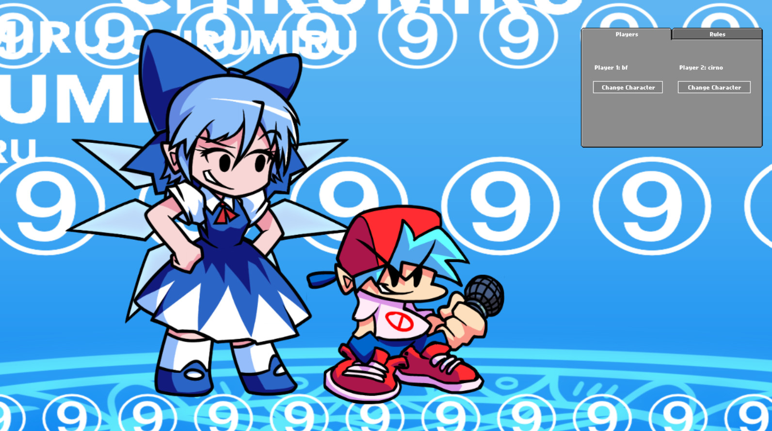 Vs. CIRNO for Multiplayer! Mod for Friday Night Funkin' | FNF Mods