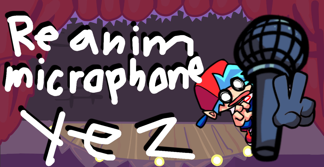 Re-Animated Microphone Over BF [Friday Night Funkin'] [Mods]