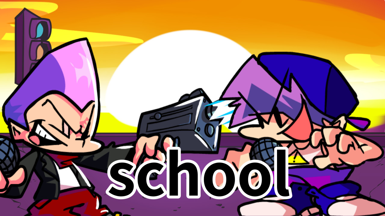 school remix+d-side Mod for Friday Night Funkin' | FNF Mods