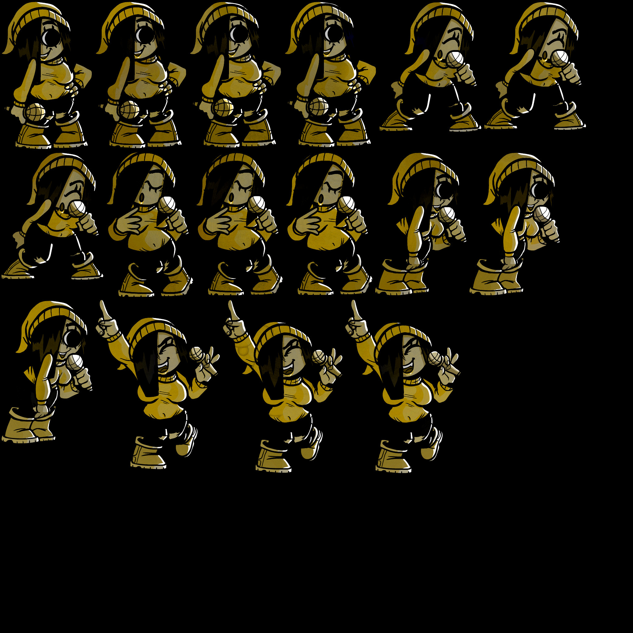 Golden and Red Stalker over Stalker Mod for Friday Night Funkin' | FNF Mods