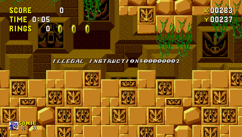 Illegal Instruction Mod for Sonic the Hedgehog Forever | S1F Mods