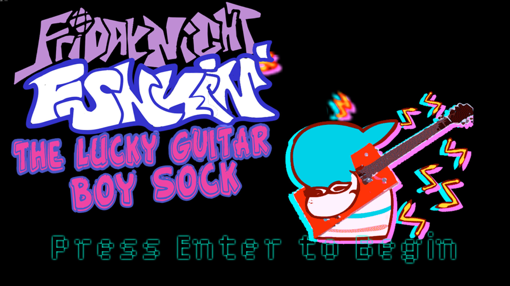 FNF LUCKY GUITAR LUCKY BOY! Canon Sock (beta) Mod for Friday Night Funkin' | FNF Mods