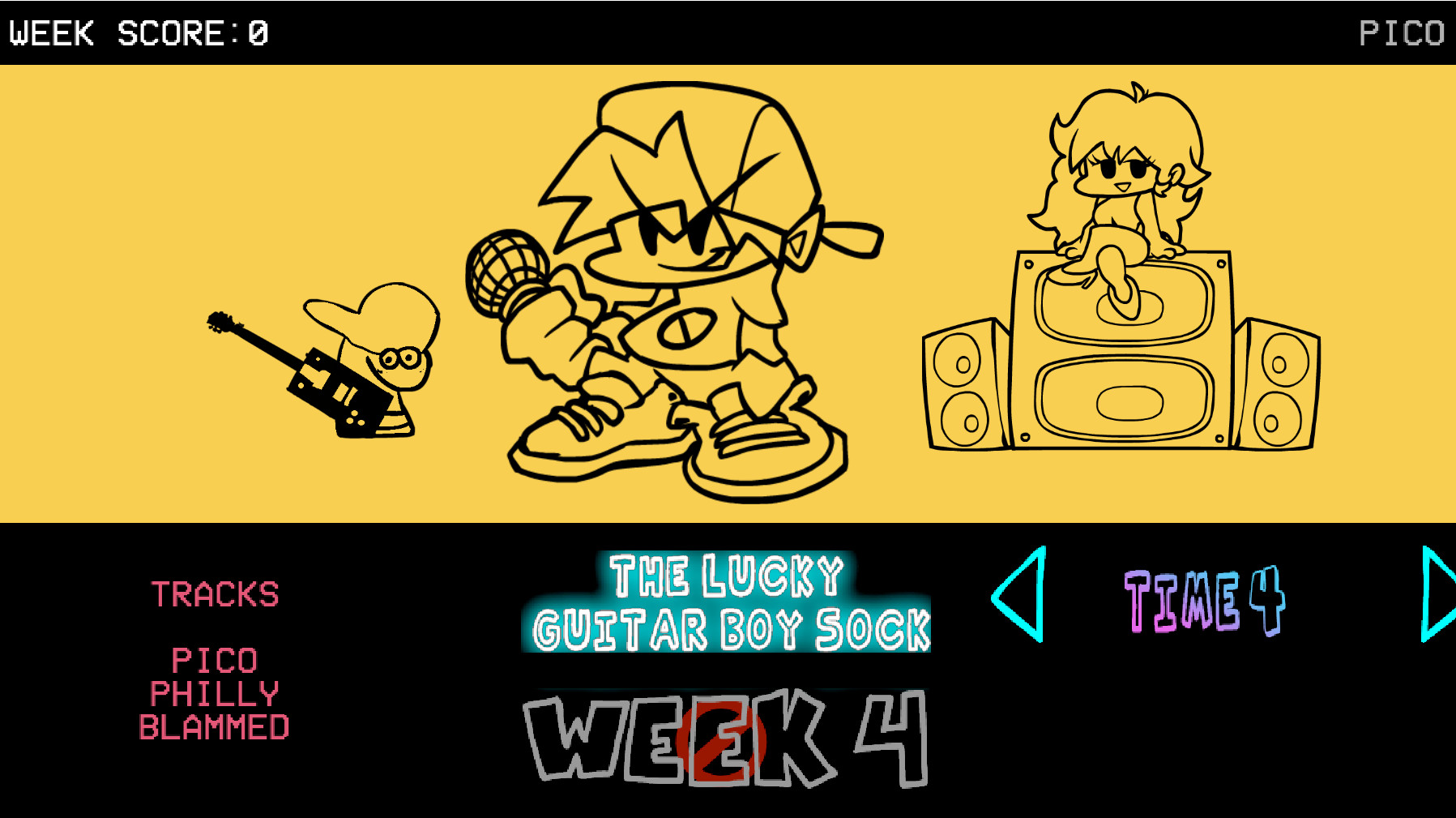 FNF LUCKY GUITAR LUCKY BOY! Canon Sock (beta) Mod for Friday Night Funkin' | FNF Mods