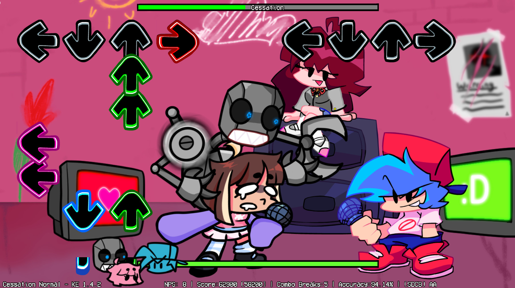 (Discontinued) fnf QT mod recharts. [Friday Night Funkin'] [Mods]