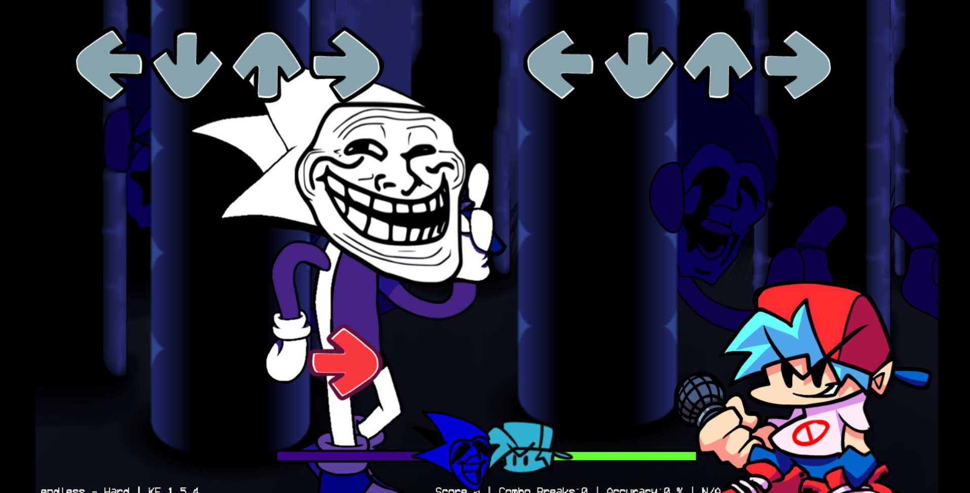 majin sonic but its trollface fnf (reskin) [Friday Night Funkin'] [Mods]