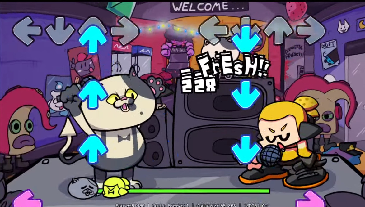 Splatoon over Nyaw Mod for Friday Night Funkin' | FNF Mods