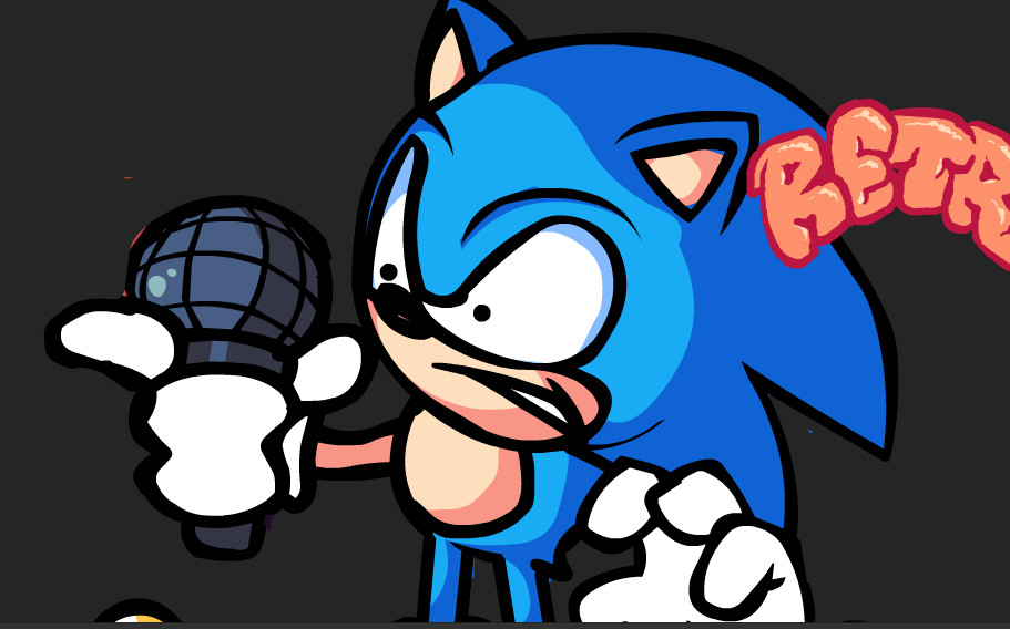 classic sonic over bf a Mod for Friday Night Funkin' | FNF Mods