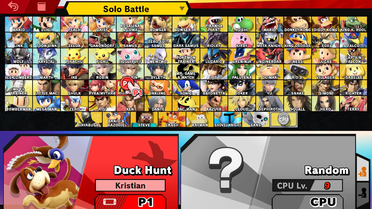 Wii U Duck Hunt Renders Mod for Super Smash Bros. Ultimate | SSBU Mods