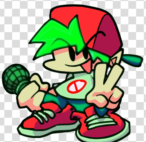 Green Glowing Hair Boyfriend [Friday Night Funkin'] [Mods]