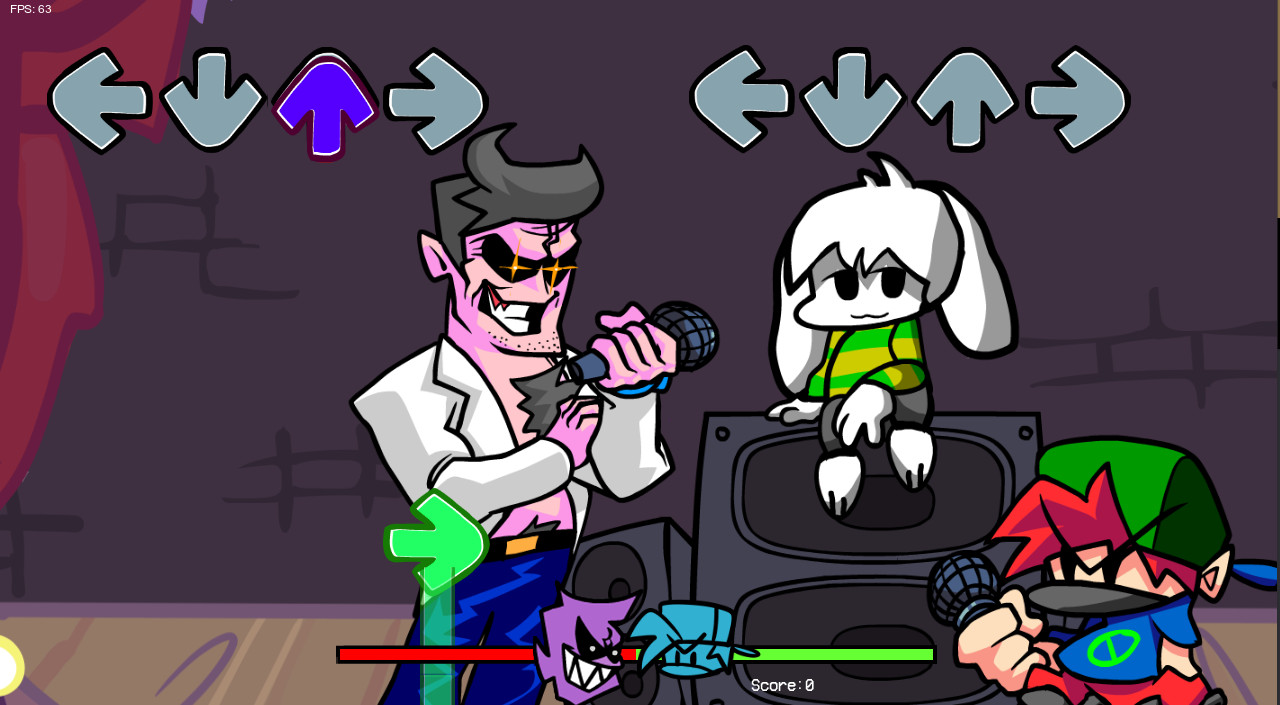 file p (Asriel as GF and recolours) Mod for Friday Night Funkin' | FNF Mods