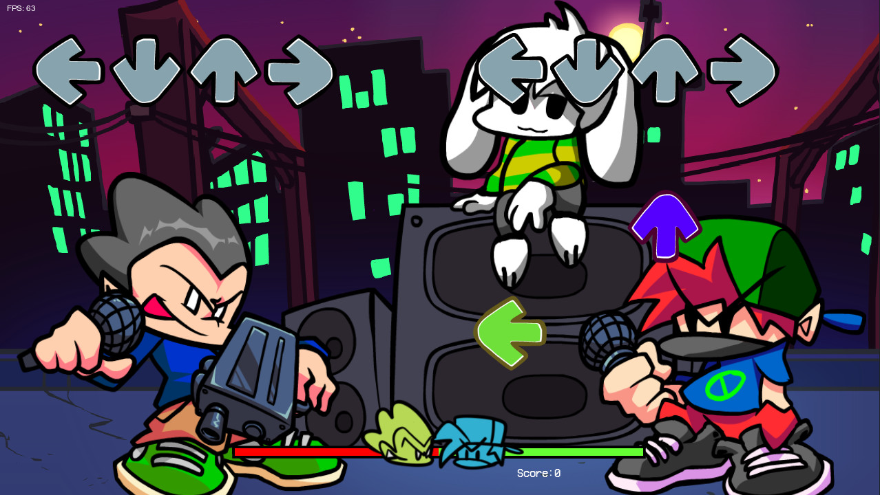 file p (Asriel as GF and recolours) Mod for Friday Night Funkin' | FNF Mods